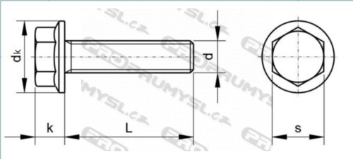 Šroub šestihranný s límcem DIN 6921 M5x16 nerez A2 | ProPrumysl.cz