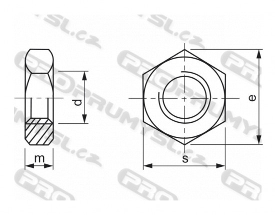 Matice DIN 934 M10 plast PA6.6 přírodní | ProPrumysl.cz