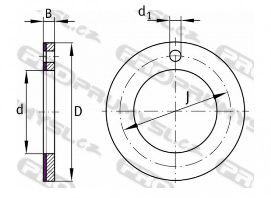 Permaglide PAW 12 P14 axiální kluzný kroužek, ocel-PTFE/ZnS (bezolovnatý) | ProPrumysl.cz