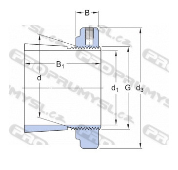 SKF H 322 E upínací pouzdro s maticí KMFE | ProPrumysl.cz