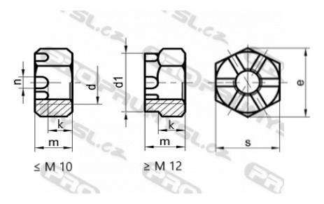 Matice korunková DIN 935 M12 nerez A2 | ProPrumysl.cz