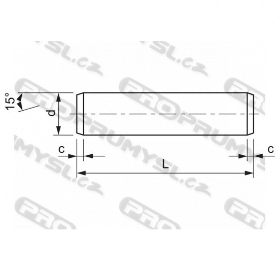 Kolík válcový ISO 2338 m6 2,5x14 | ProPrumysl.cz